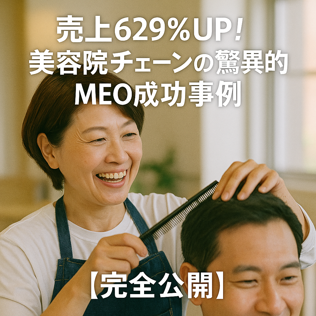売上629%UP！美容院チェーンの驚異的MEO成功事例【完全公開】 - 店舗MEO対策大全